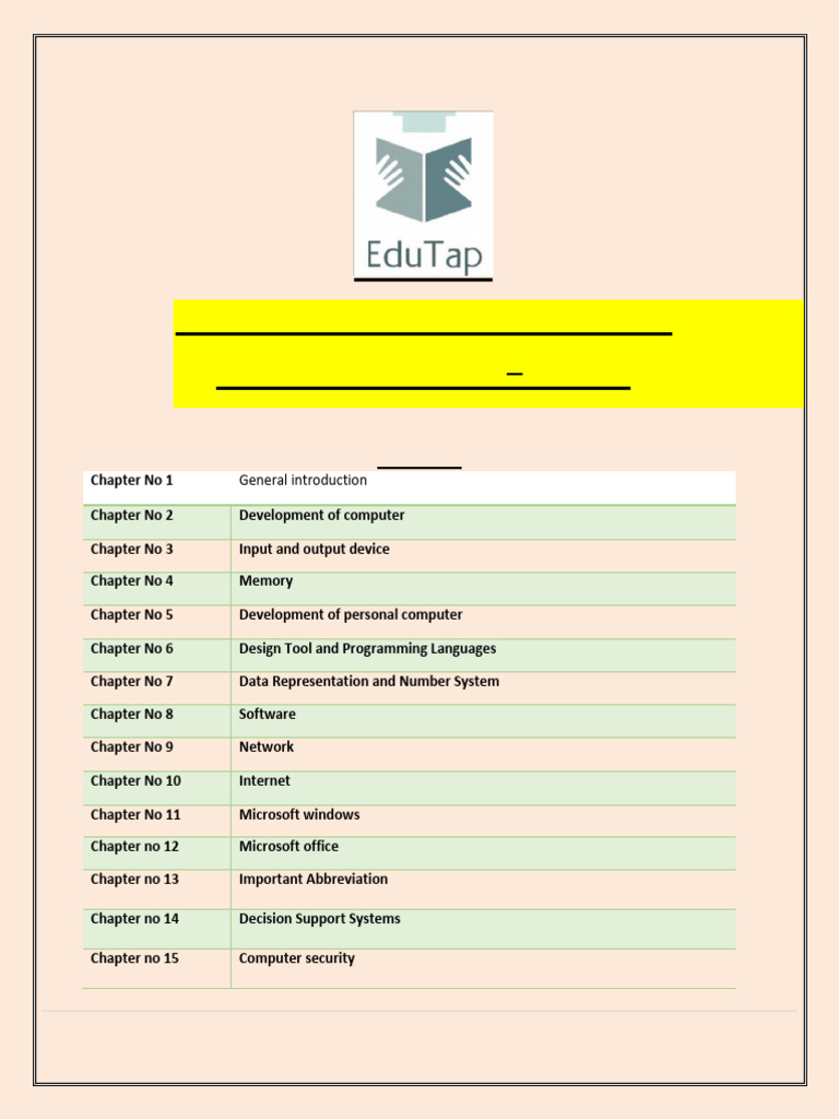 Edutap Computer Awareness Notes | PDF | Central Processing Unit ...