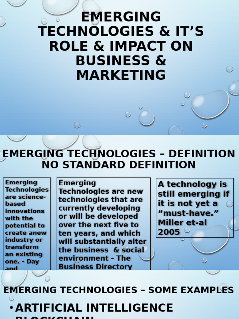 Emerging Technologies | PDF