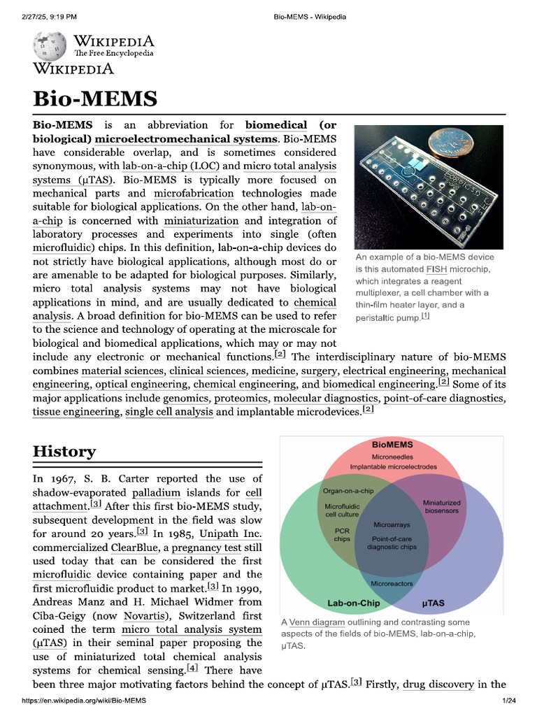Bio Mems | PDF