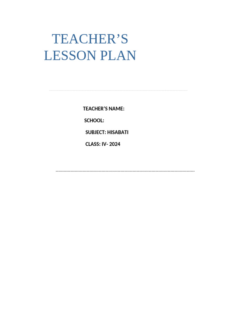 Hisabati STD 4 | PDF
