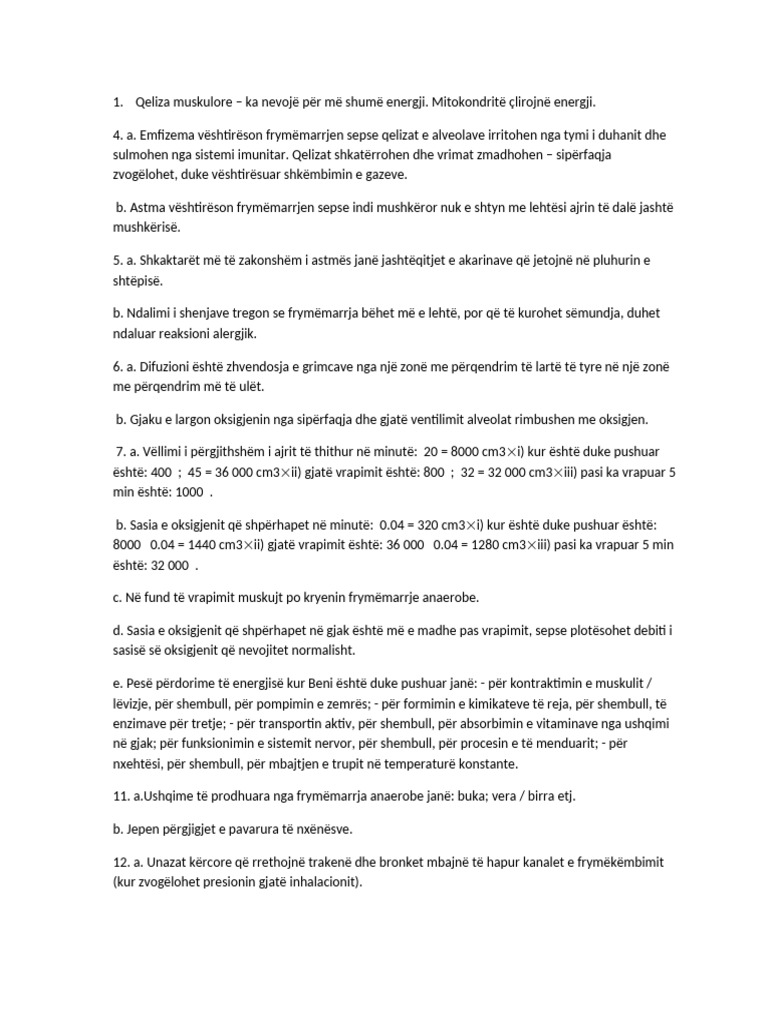 Biologji Pergjigjet | PDF