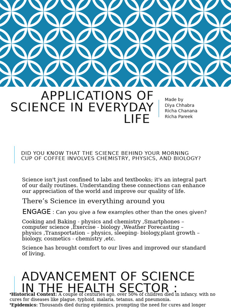 Applications of Science in Everyday Life | PDF | Agriculture ...
