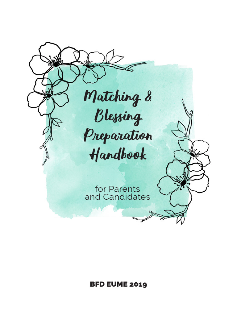 Matching & Blessing Handbook for Parents | PDF | Love | Marriage