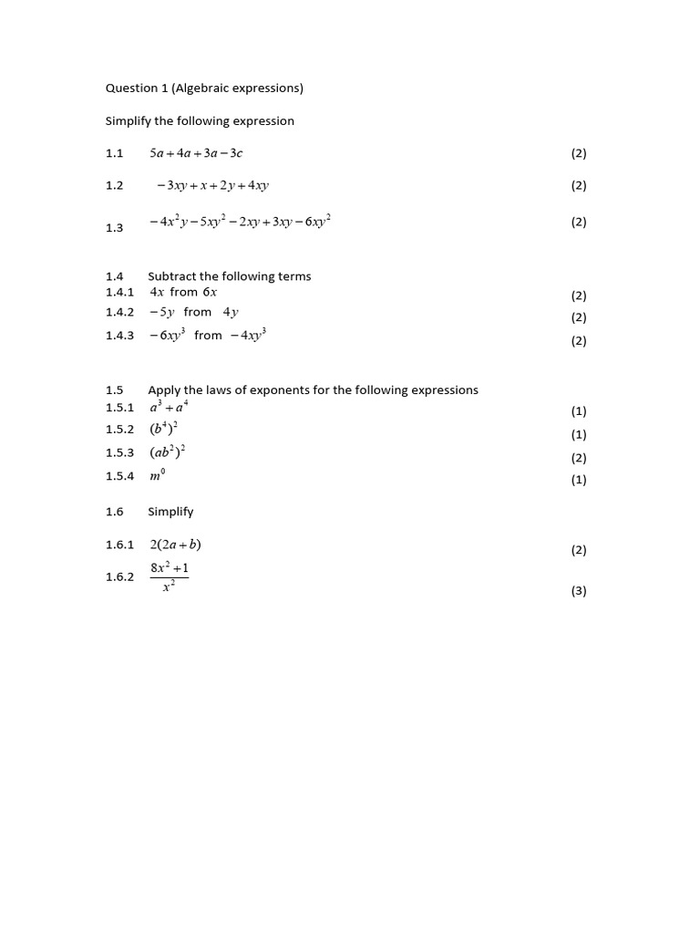 Grade 8 Math Test September 2023 | PDF | Equations | Geometry