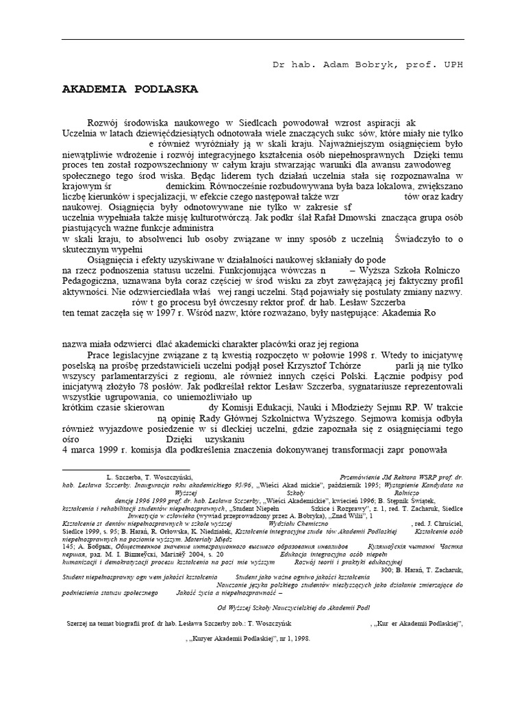 AP DR Hab Adam Bobryk | PDF