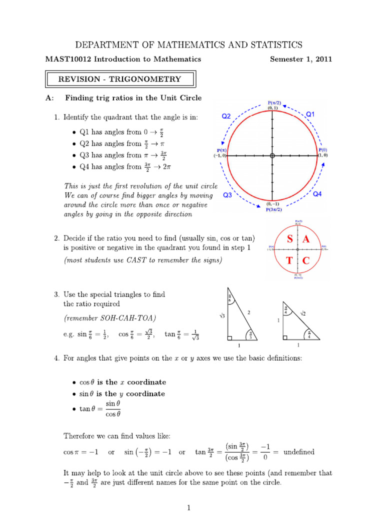 BasicTrigonometric-Functions_Exercises | PDF
