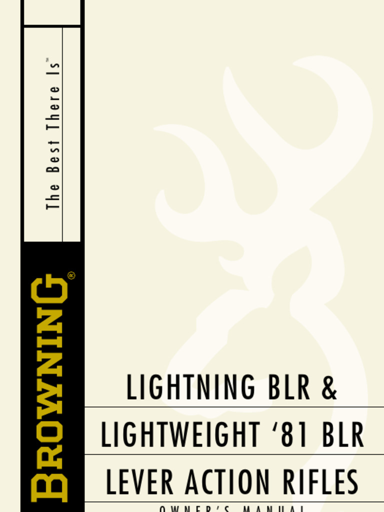 Browning BLR Lever Action Rifle Manual | PDF | Magazine (Firearms ...