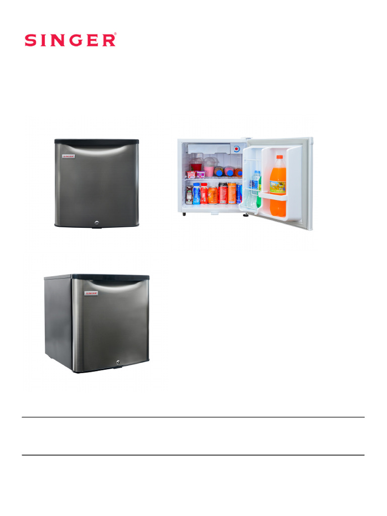 Compact Silver Mini Bar Fridge | PDF