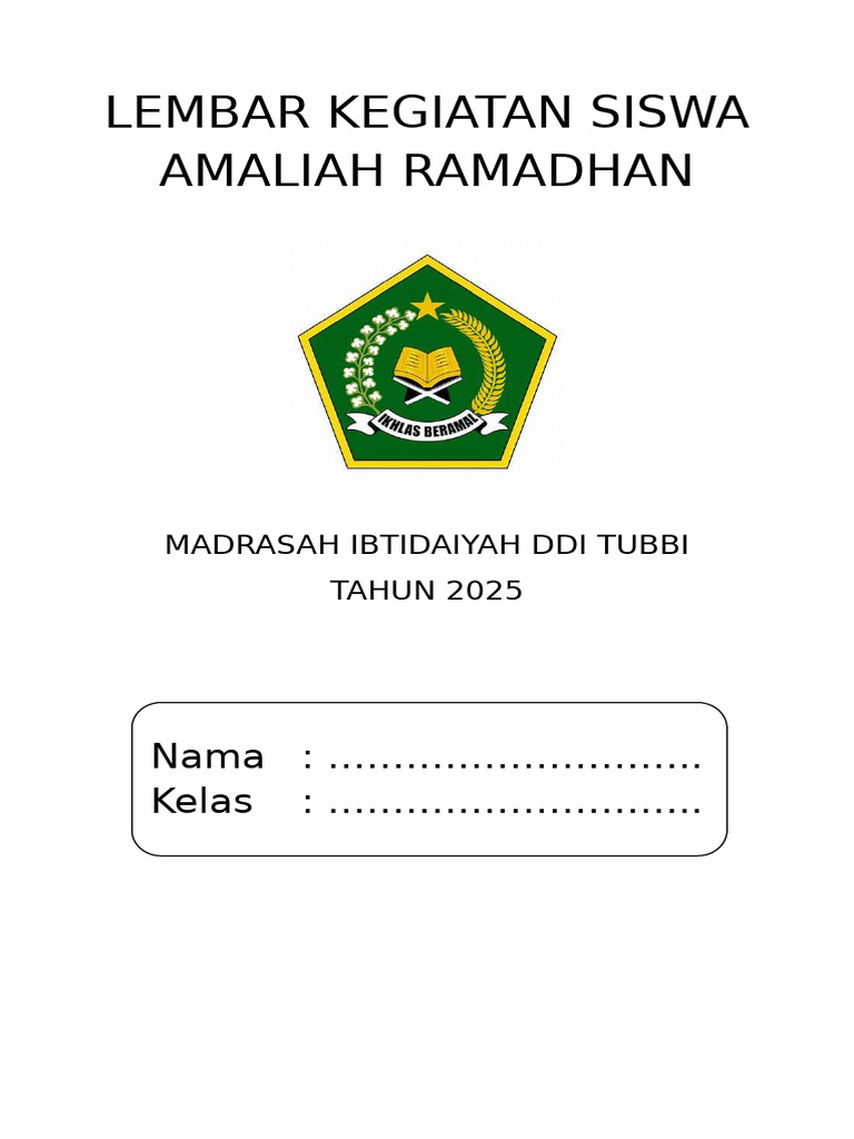 Sampul Amaliah Ramadhan | PDF