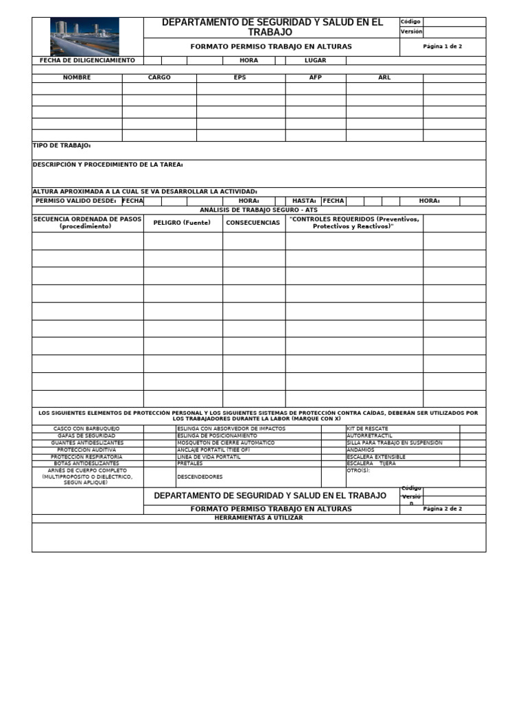 Anexo 31. Formato Permiso para TSA | PDF