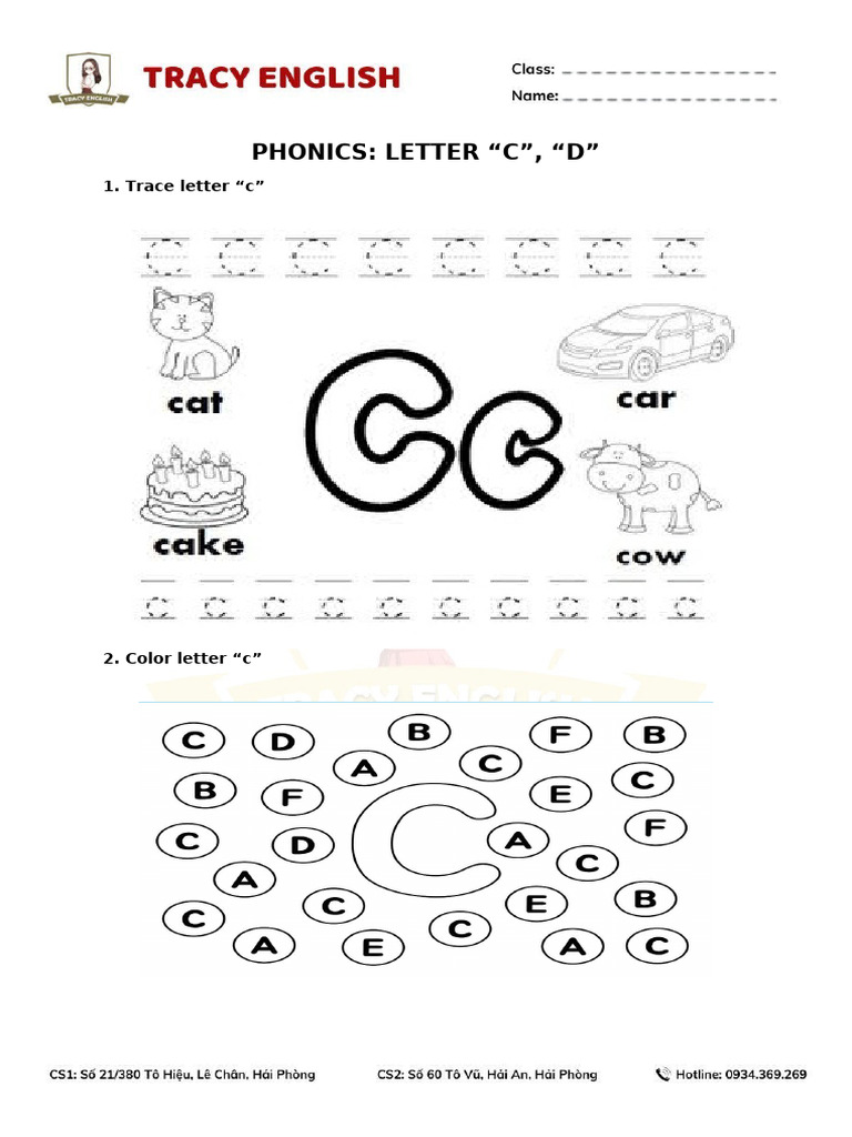 Phonics Activities for Letters C and D | PDF