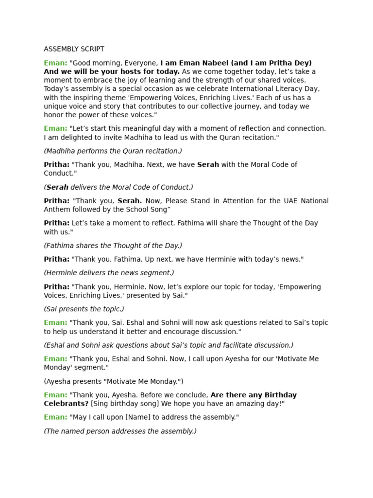 Assembly Script | PDF