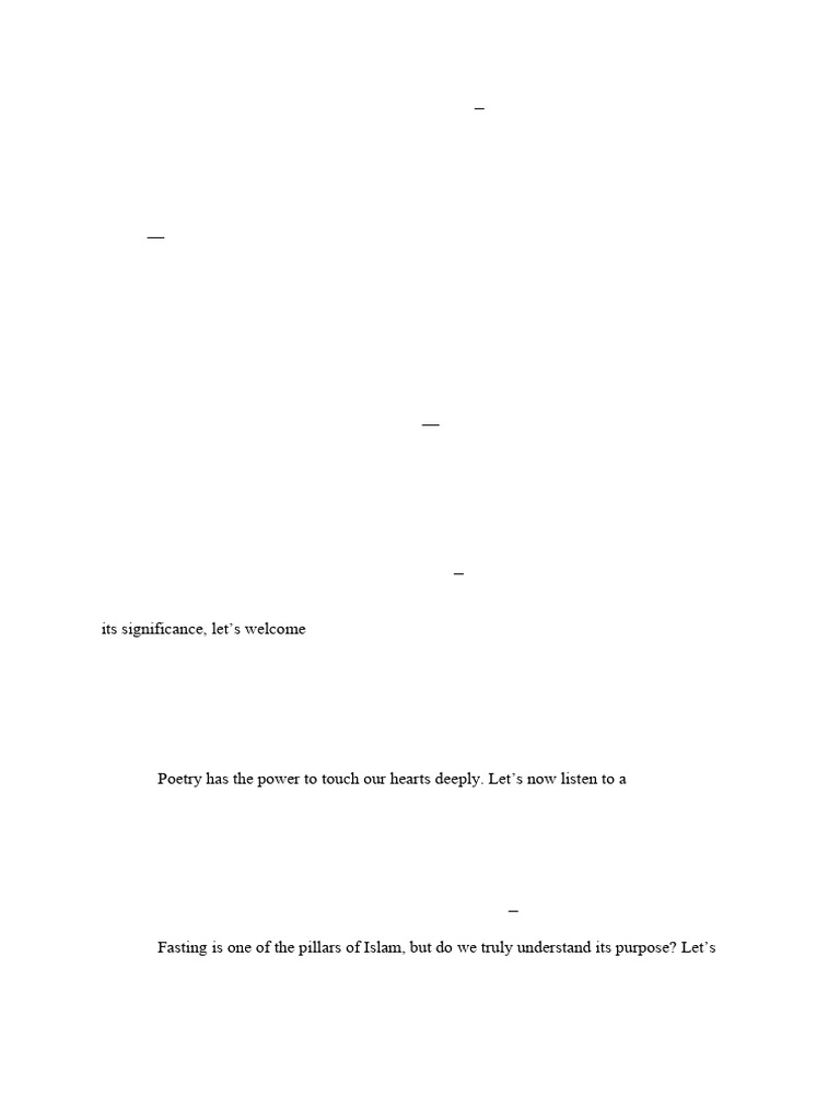 Comparing Script for Ramadan Presentation | PDF | Ramadan | Quran