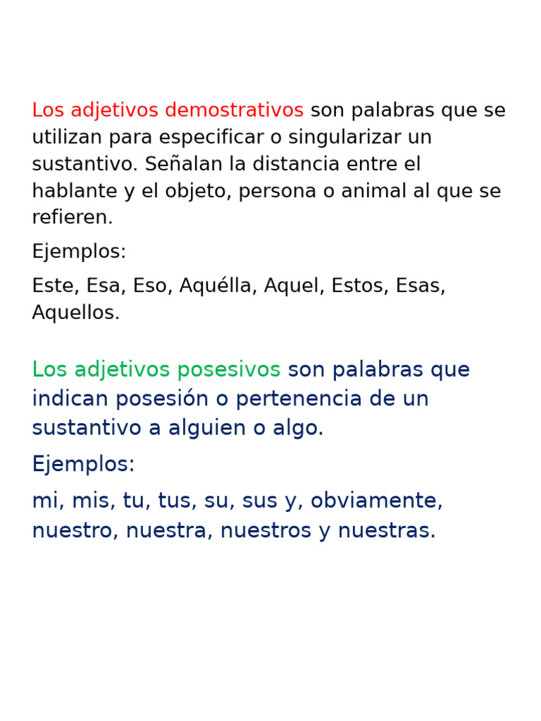 Los Adjetivos Demostrativos Son | PDF | Geometría euclidiana | Formas ...