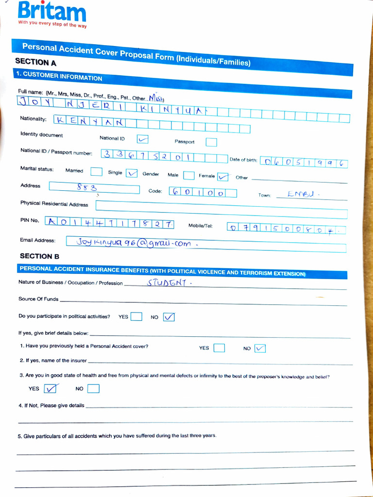 Personal Accident Cover | PDF