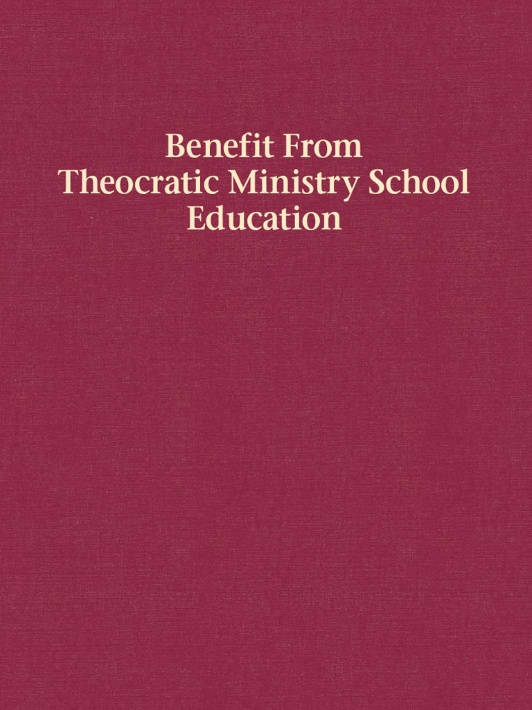 Theocratic Ministry School Guide | PDF | Human Communication