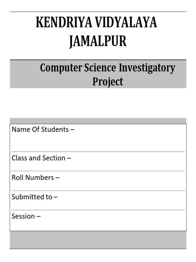 Acknowledgement for Project Submission | PDF