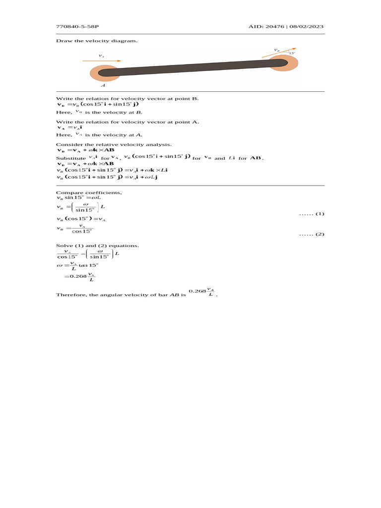 Engineering Velocity Analysis | PDF