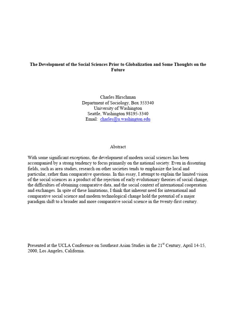 Development of Social Sciences | PDF | Social Sciences | Science