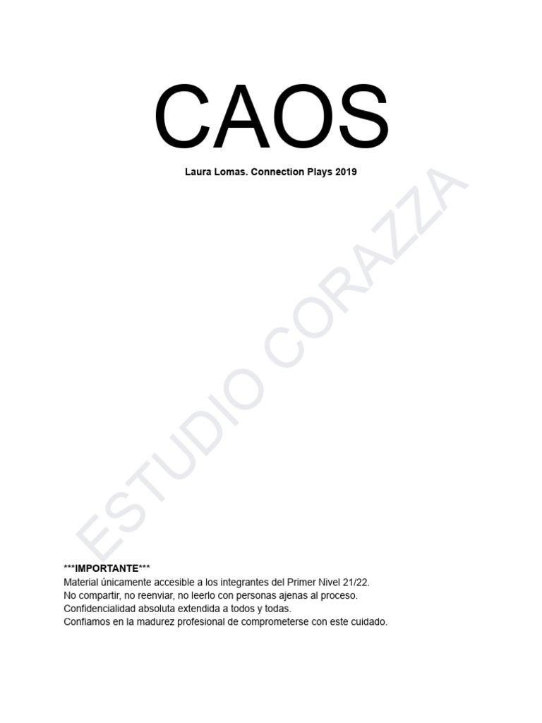 CAOS - Laura Lomas Curso 21-22 | PDF | Universo