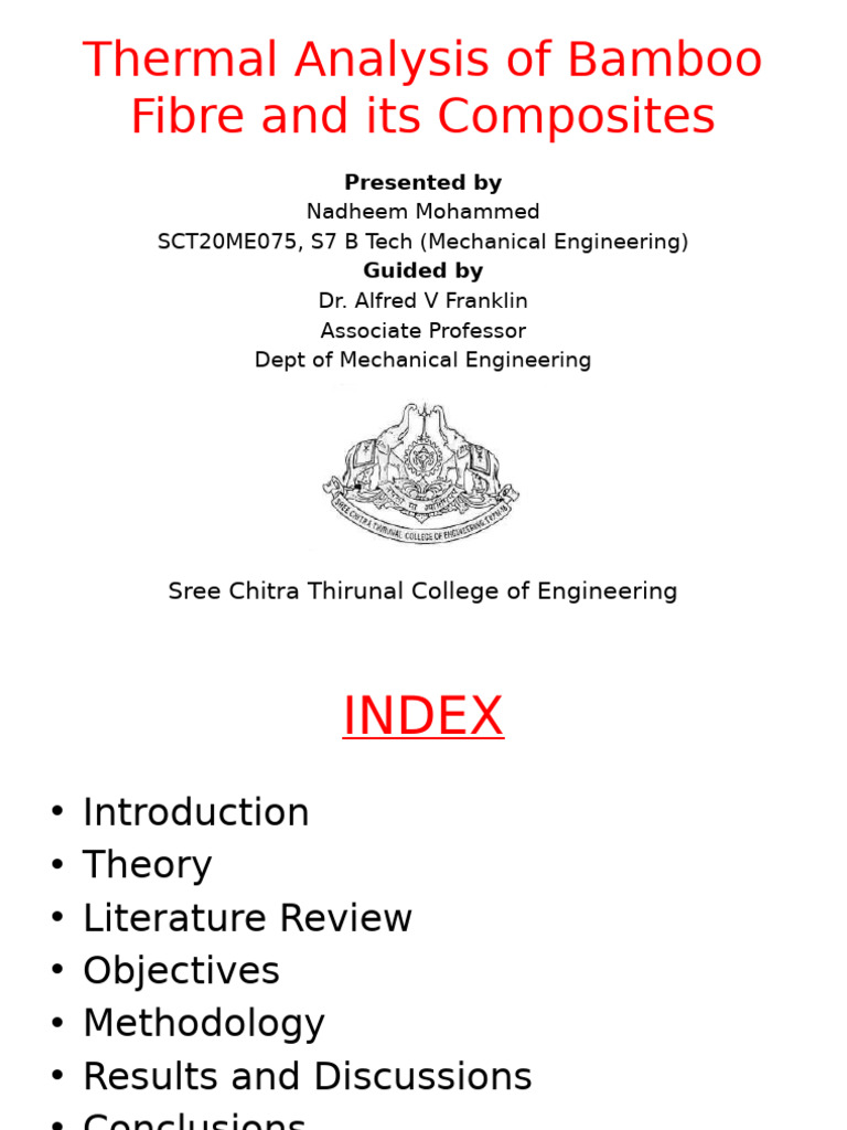 Thermal Analysis of Bamboo Composites | PDF | Differential Scanning ...