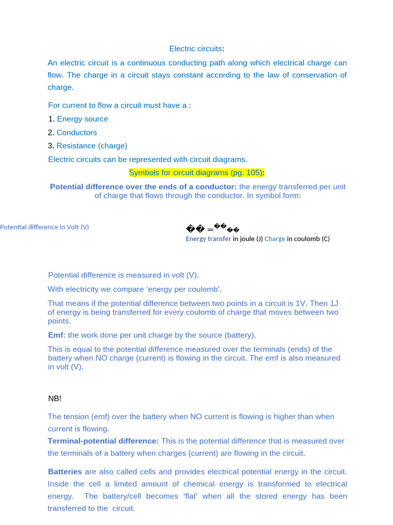 Understanding Electric Circuits Basics | PDF | Voltage | Electric Current