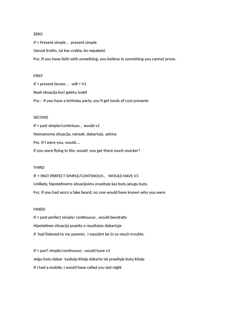 Conditional Sentences Guide | PDF