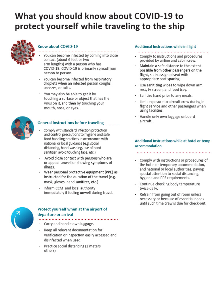 COVID Crew Travel Handout | PDF | Personal Protective Equipment | Pandemic