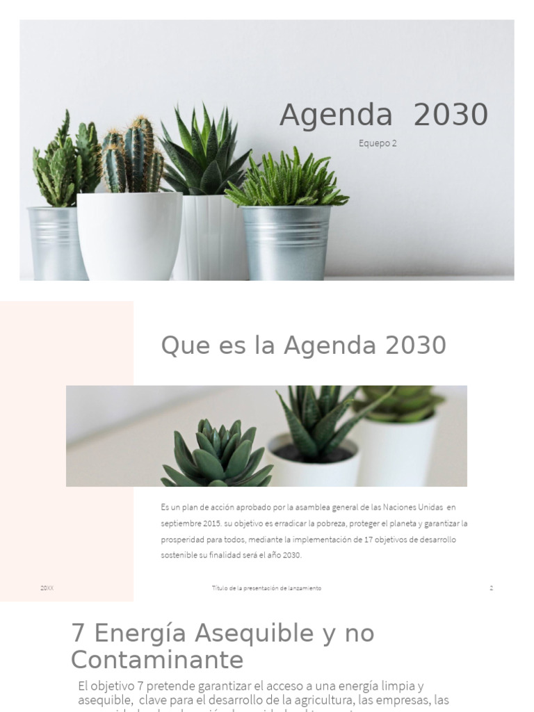Agenda 2030: Objetivos y Estrategias | PDF | Sustentabilidad | Mercado ...