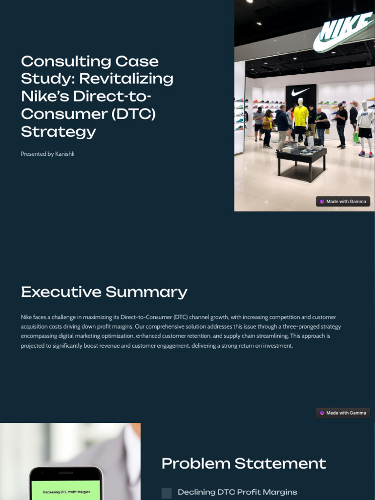 Consulting Case Study Revitalizing Nikes Direct To Consumer DTC ...