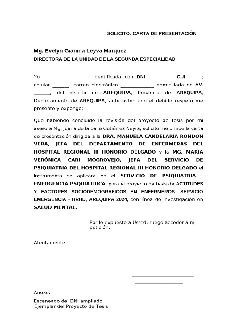 MODELO DE SOLICITUD | PDF