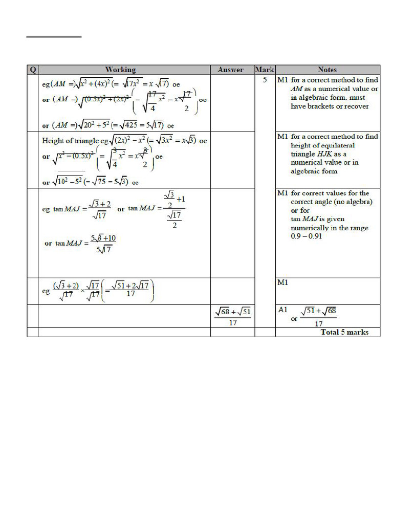 G11 End Term Review Solutions | PDF