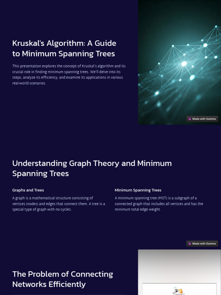 Kruskals Algorithm A Guide To Minimum Spanning Trees Pdf Discrete