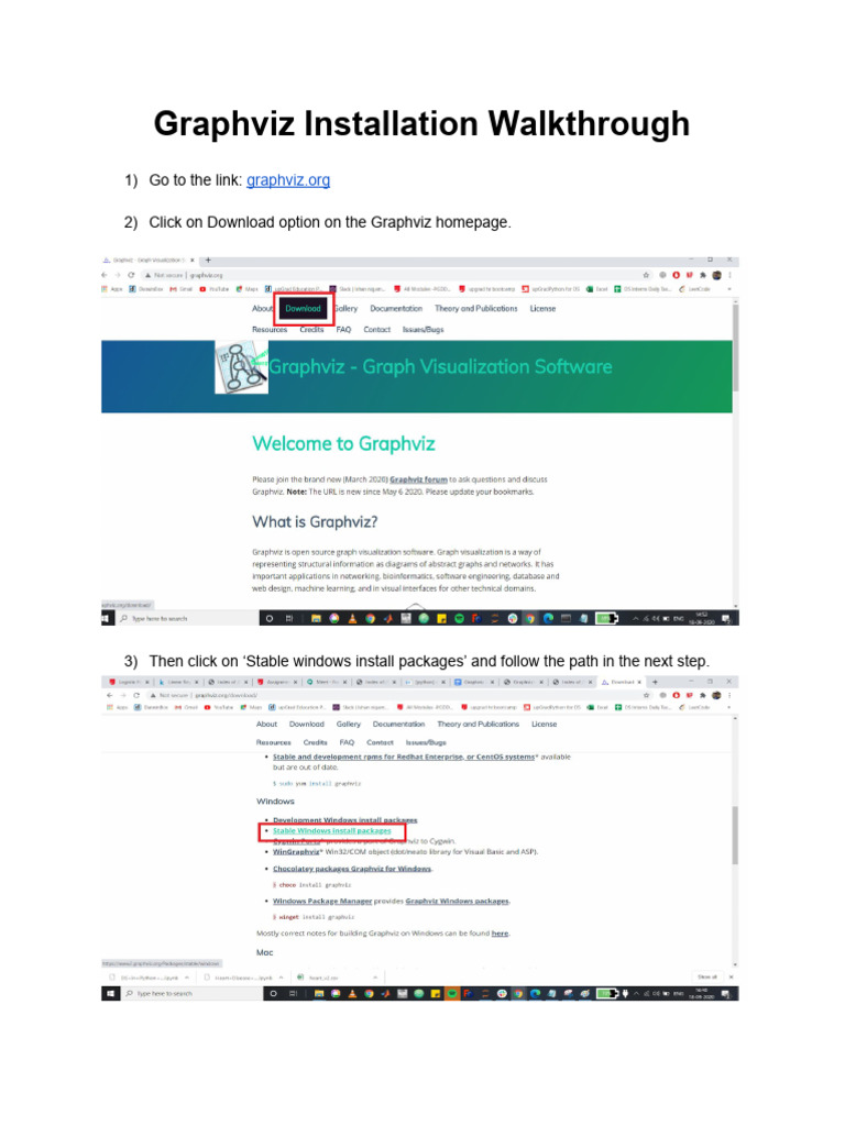 Graphviz Installation Walkthrough | PDF