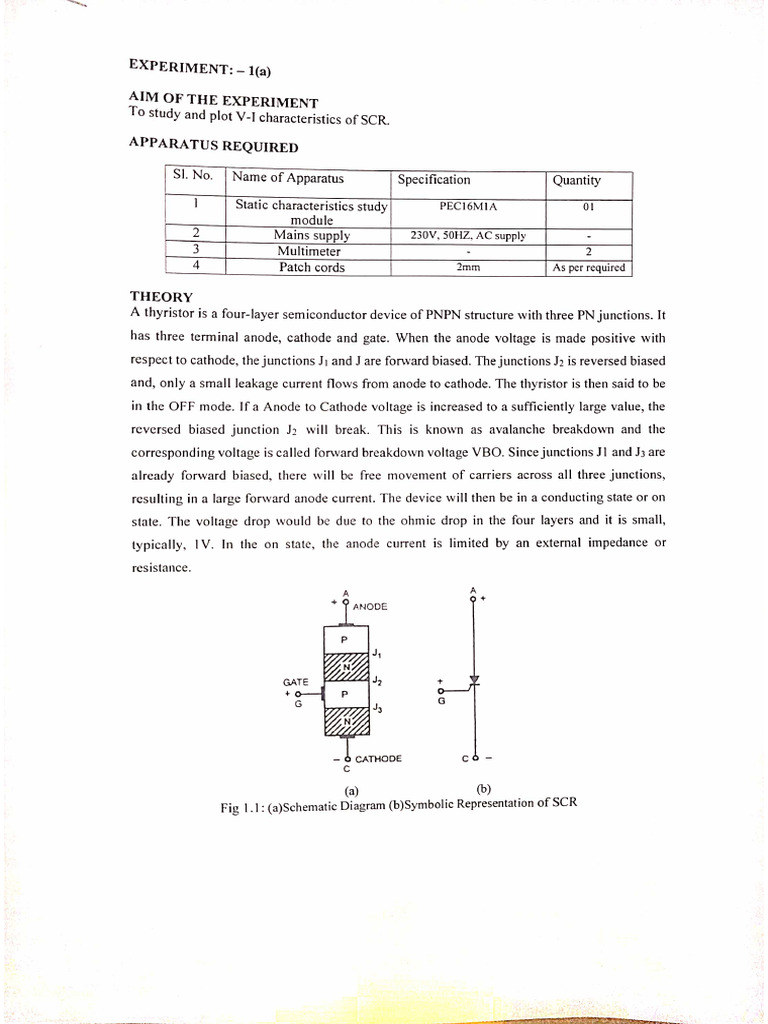 PE Lab, 4th Sem Exp-1 (A) | PDF