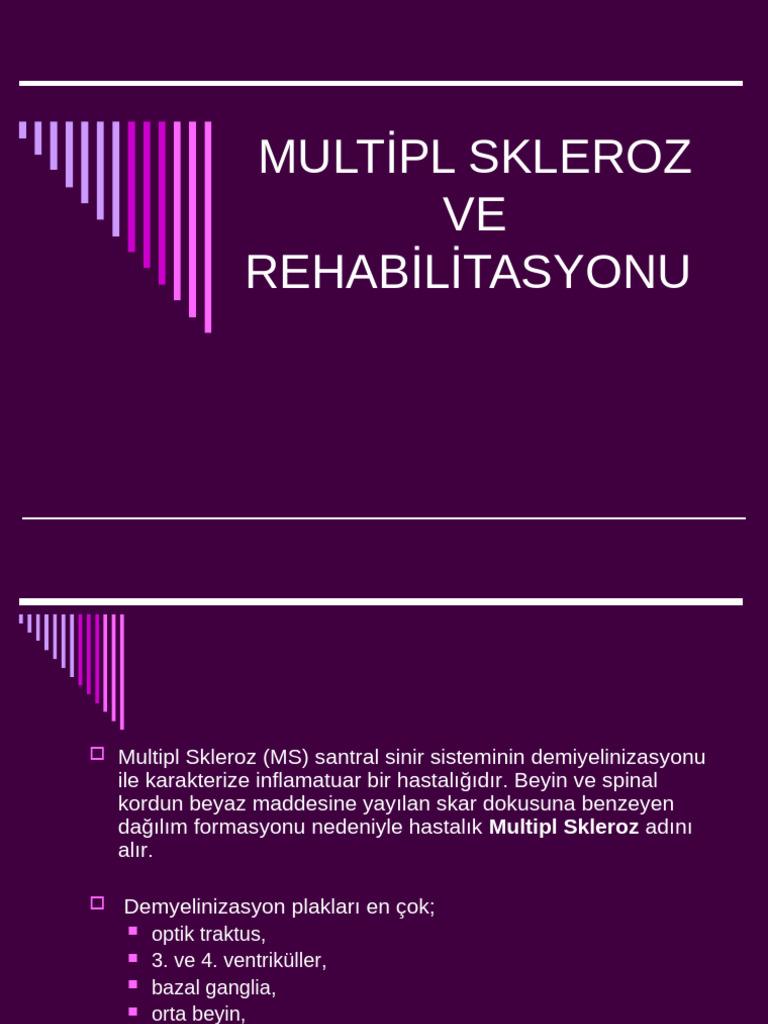 Multipl Skleroz VE Rehabilitasyonu | PDF