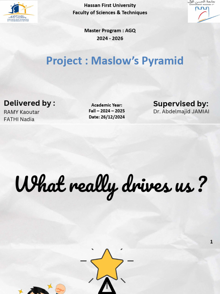 Maslow's Pyramid | PDF