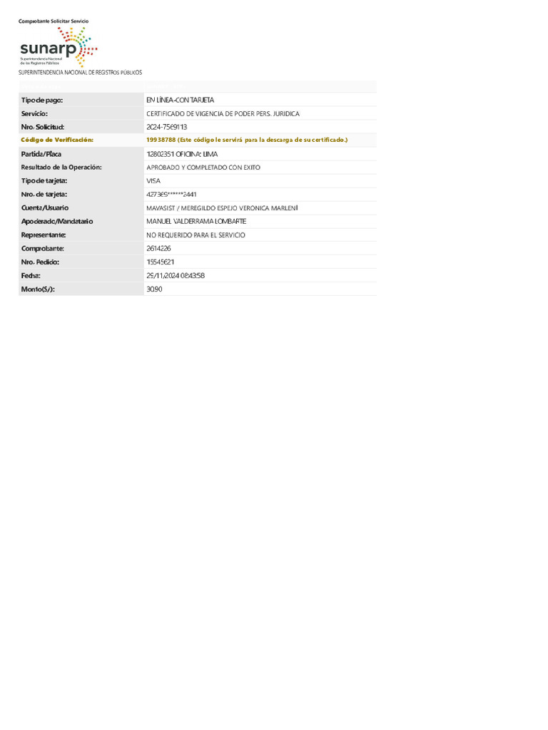 Bienvenido A La Extranet de SUNARP | PDF