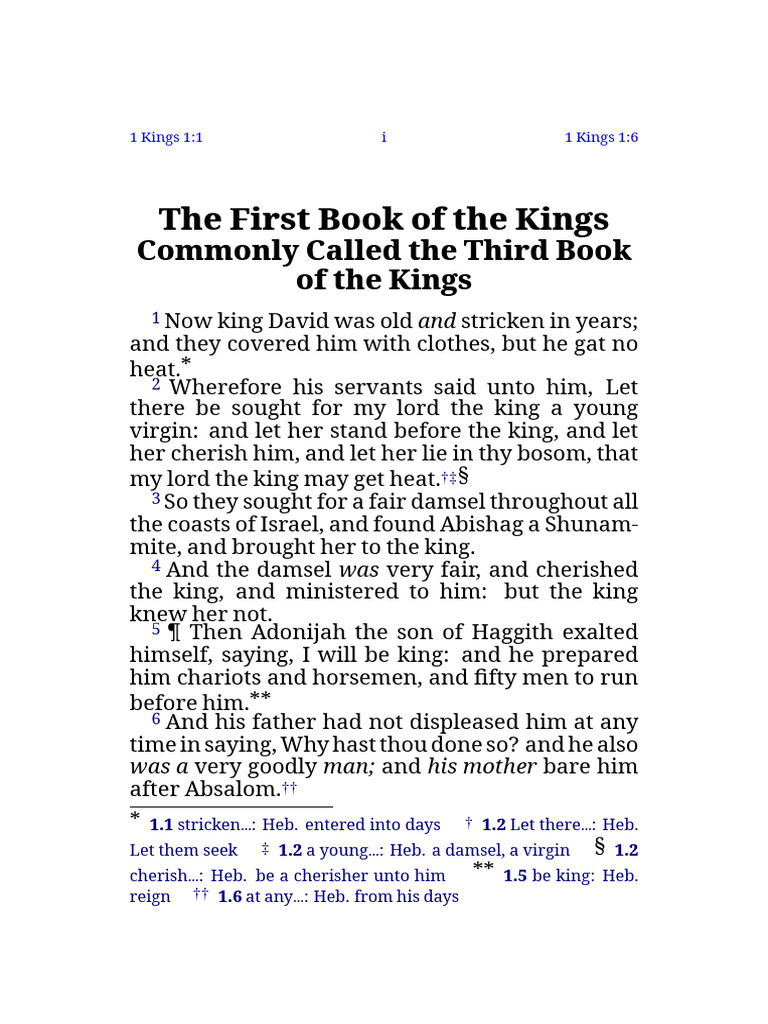 1KINGS | PDF | Books Of Kings | Ark Of The Covenant