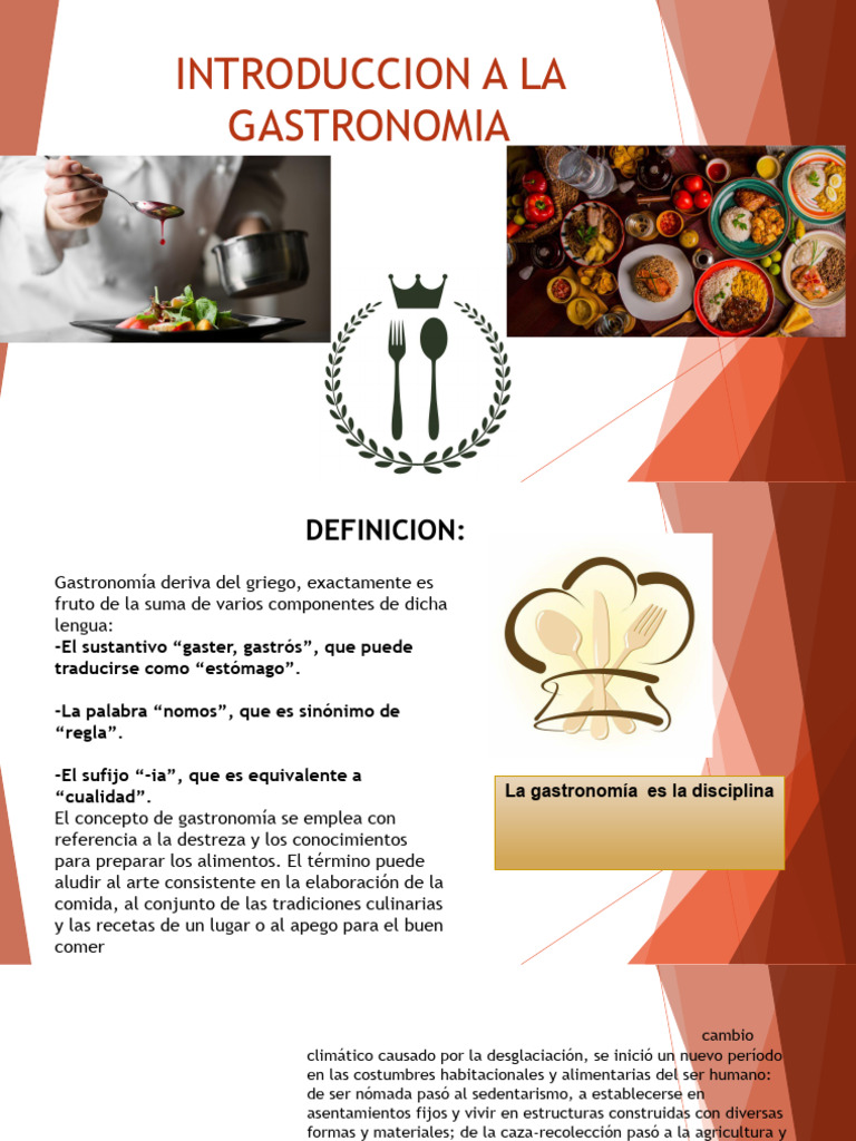 PRESENTACION Introduccion - Gastronomia Gestion I-2024 | PDF ...