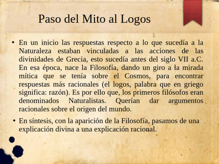 Paso Del Mito Al Logos | PDF