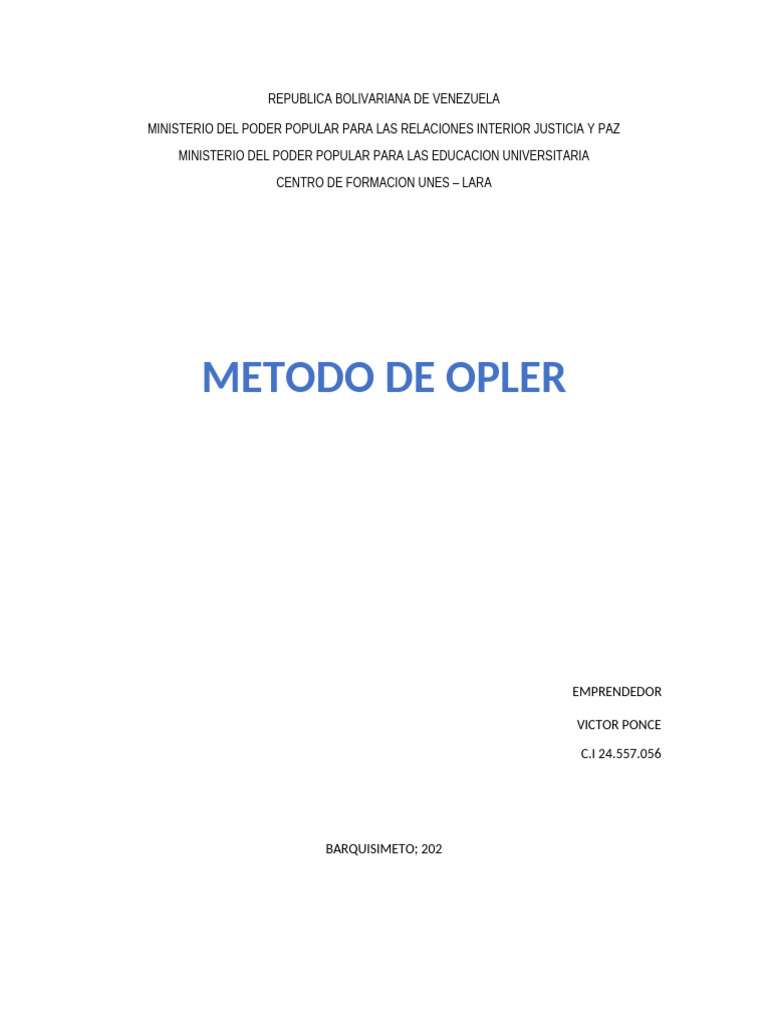 Método OPLER para Mejorar la Lectura | PDF | Puntuación | Vocal