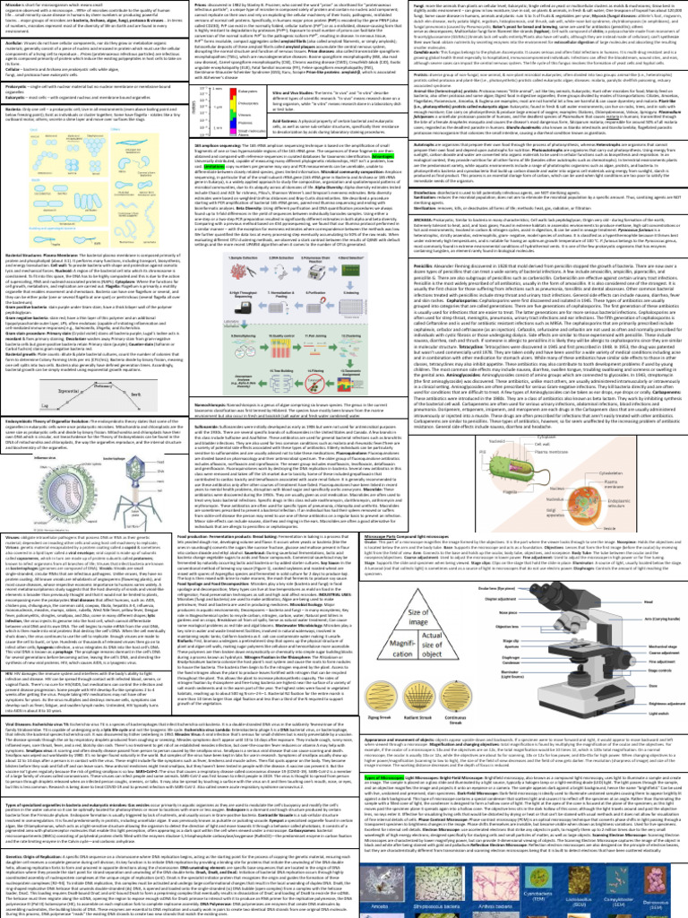 Copy of Microbe Mission Cheat Sheet | PDF | Virus | Bacteria