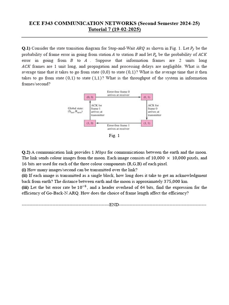 ComNet F343 1902 Tut7 Final | PDF | Transmission Control Protocol | Computing