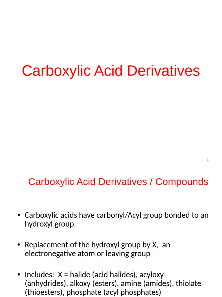 16-06-2023 CHM 004 - Carboxylic Acids Derivatives | PDF | Amide | Ester