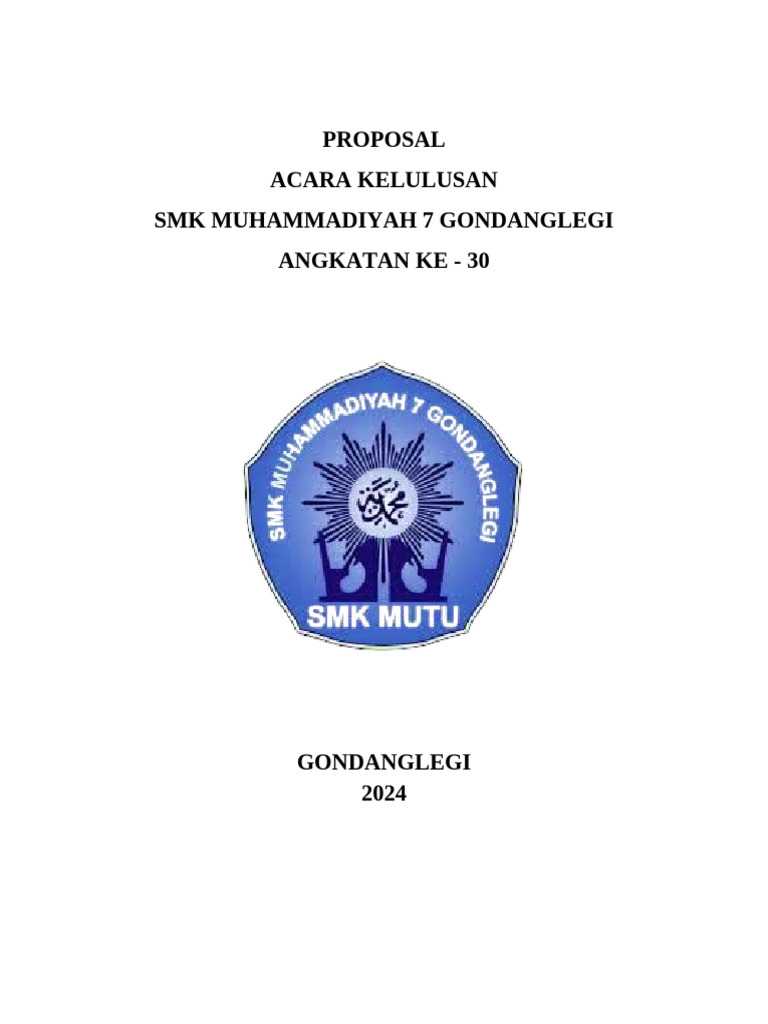 Proposal SMK MUTU | PDF