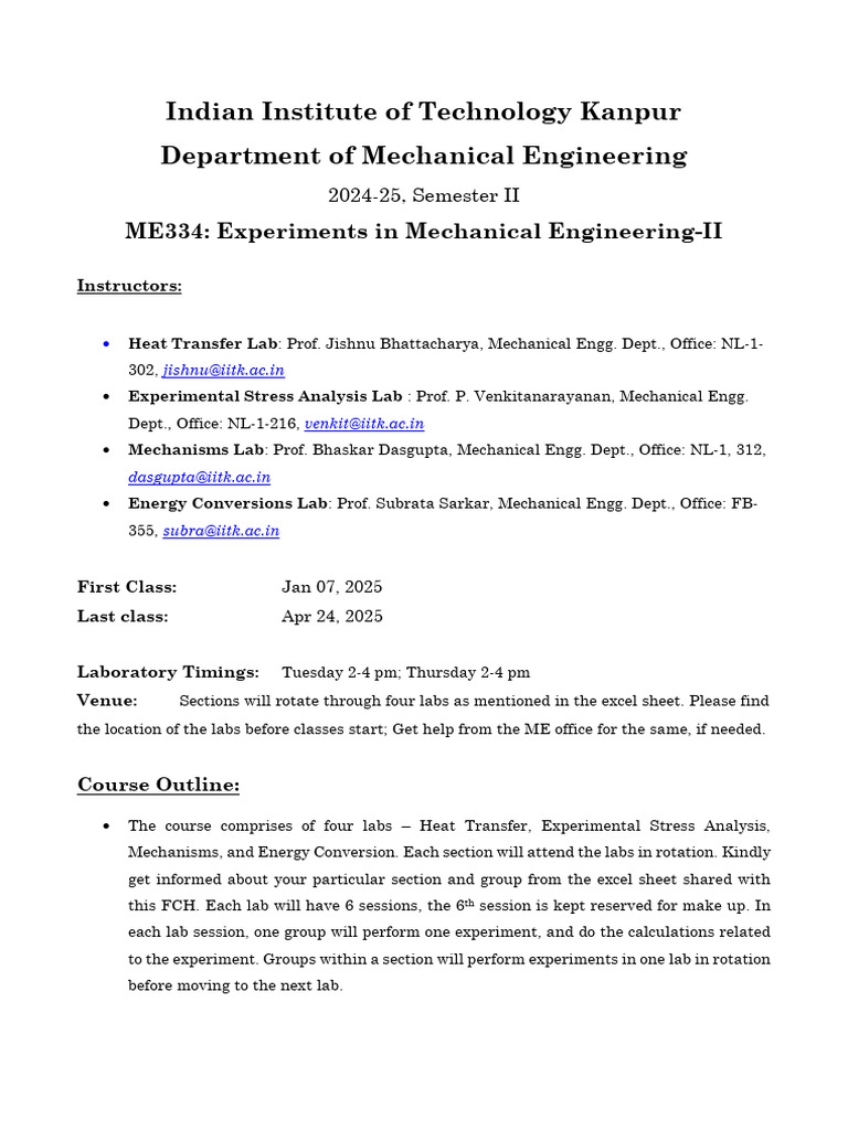 FCH-ME334 | PDF | Mechanical Engineering