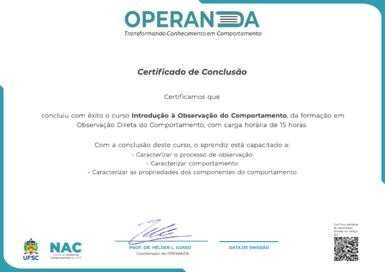 Certificado de Concluso | PDF