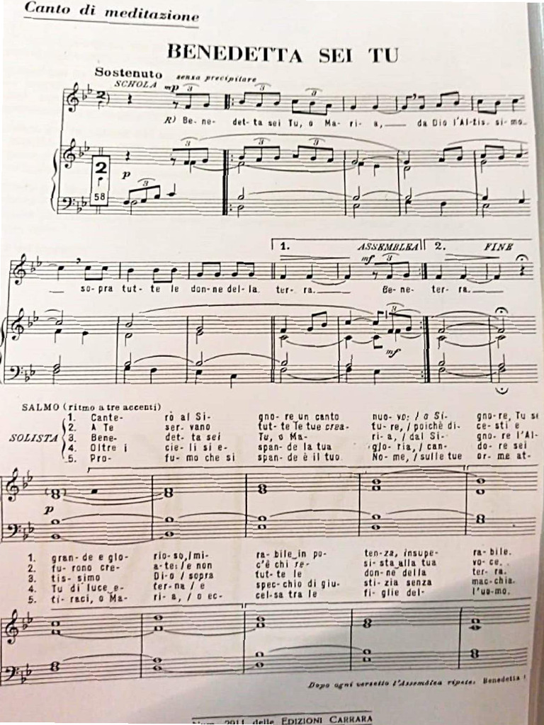 Benedetta Sei Tu | PDF