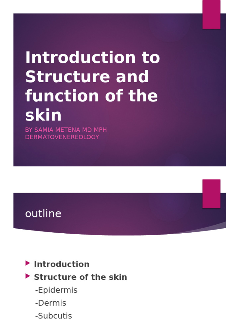1-Structure and Function of the Skin | PDF | Epidermis | Skin